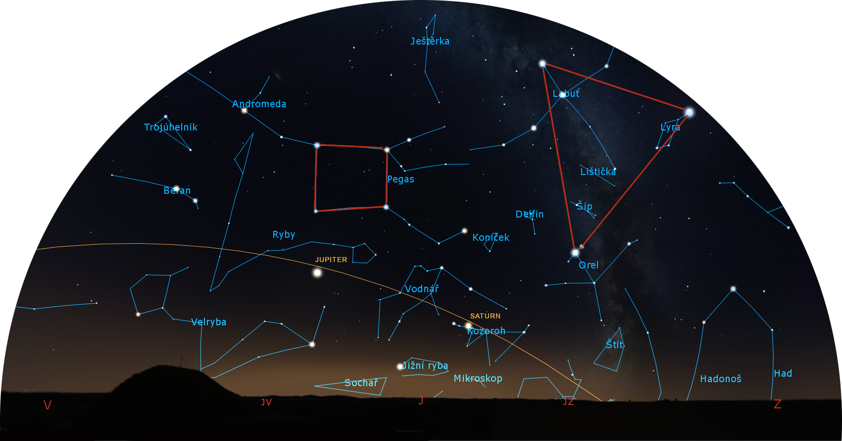 Aktuální obloha – Hvězdárna v Rokycanech a Plzni
